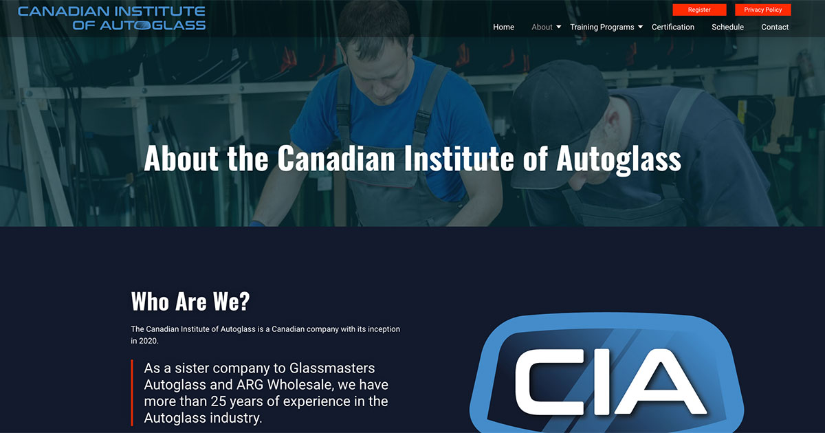 Canadian Institute of Autoglass - CIA Training